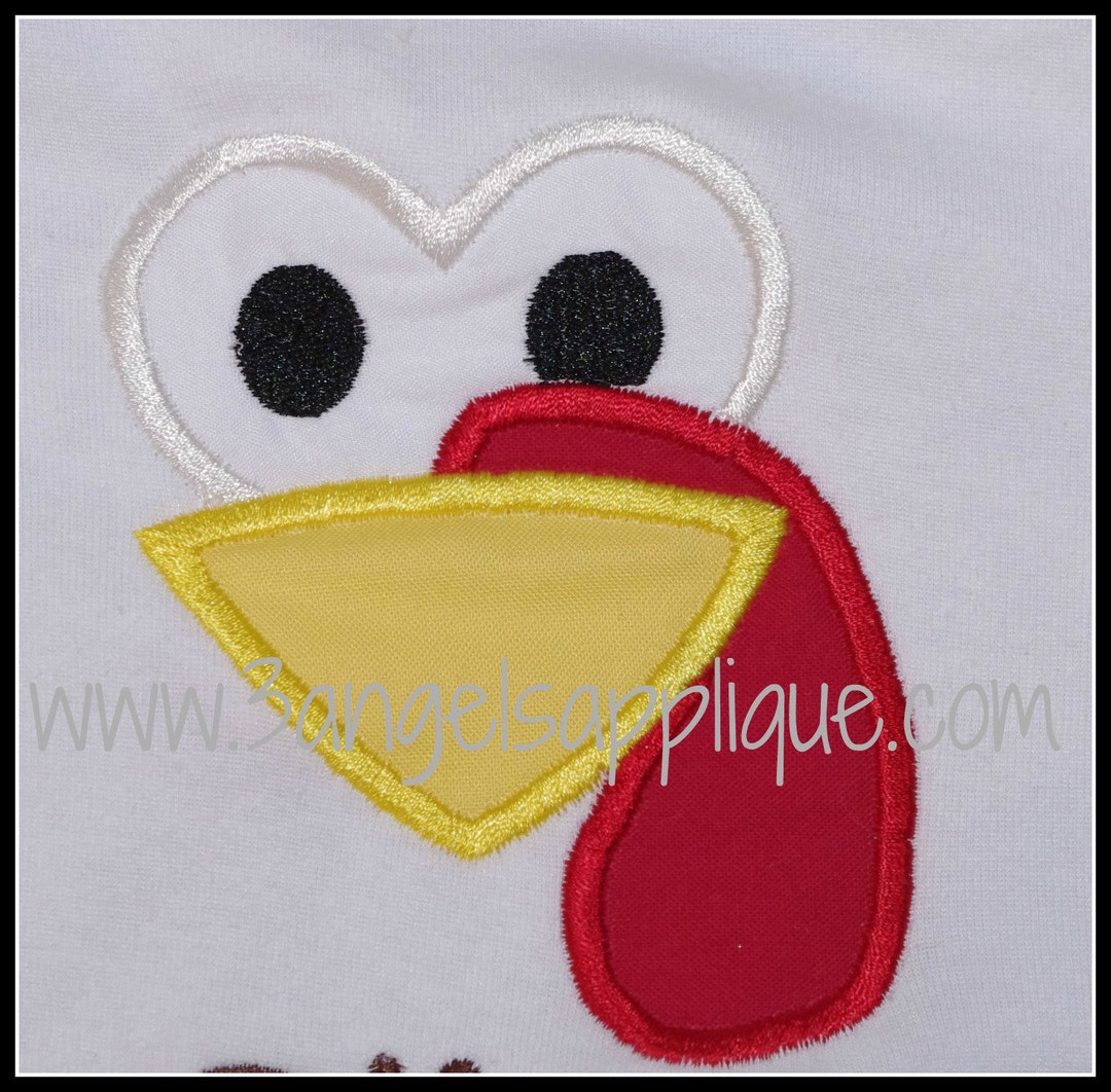 Cute Turkey Face Applique Design 2 Hoop Sizes INSTANT DOWNLOAD - Etsy