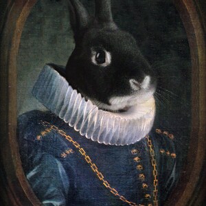 Lord Elliot Bunny Print | Digital Print | Royal Pet Portrait | Rabbit ...