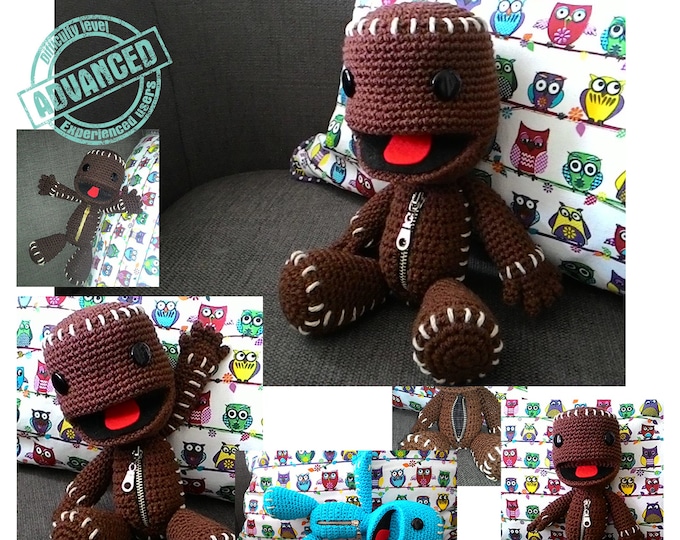 Sackboy Large Size Amigurumi Pattern by Emvy Creates - Etsy