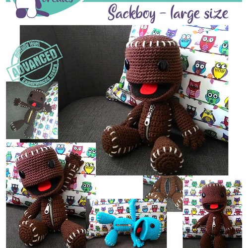 Sackboy Large Size Amigurumi Pattern by Emvy Creates - Etsy