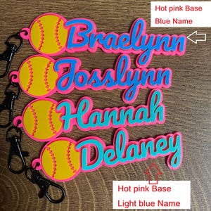 Set 5/10/20 Softball Baseball Game Day Personalized 3D Printed Sport ...