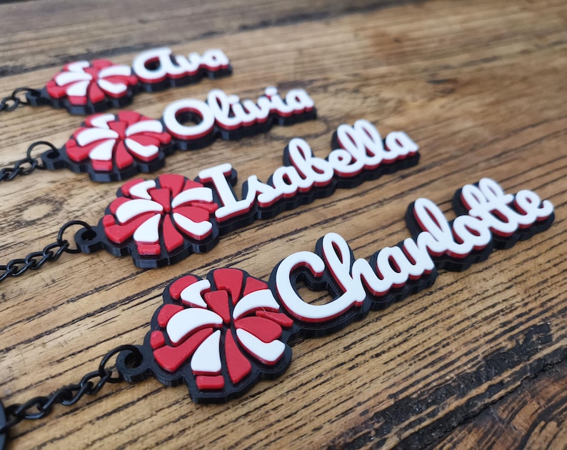 Set 10/20 Personalized Customized Pom Poms Cheer Cheerleader ...