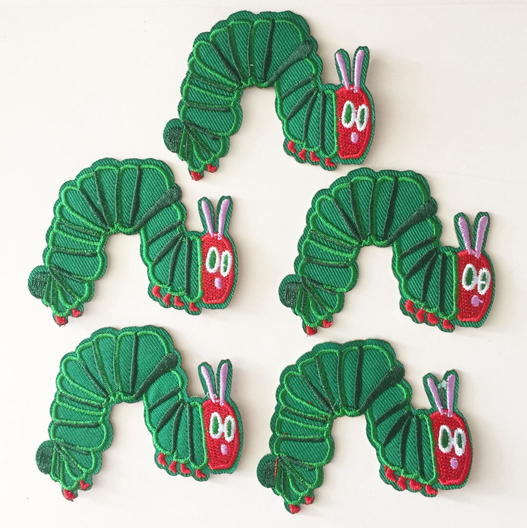 2.68x1.97 10pcs Very Hungary Caterpillar Patch Iron on Embroidered Patches Appliques Machine ...