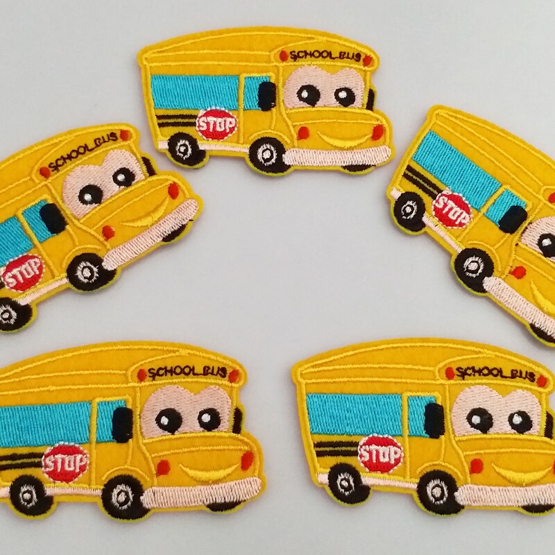 School Bus Appliques - Etsy