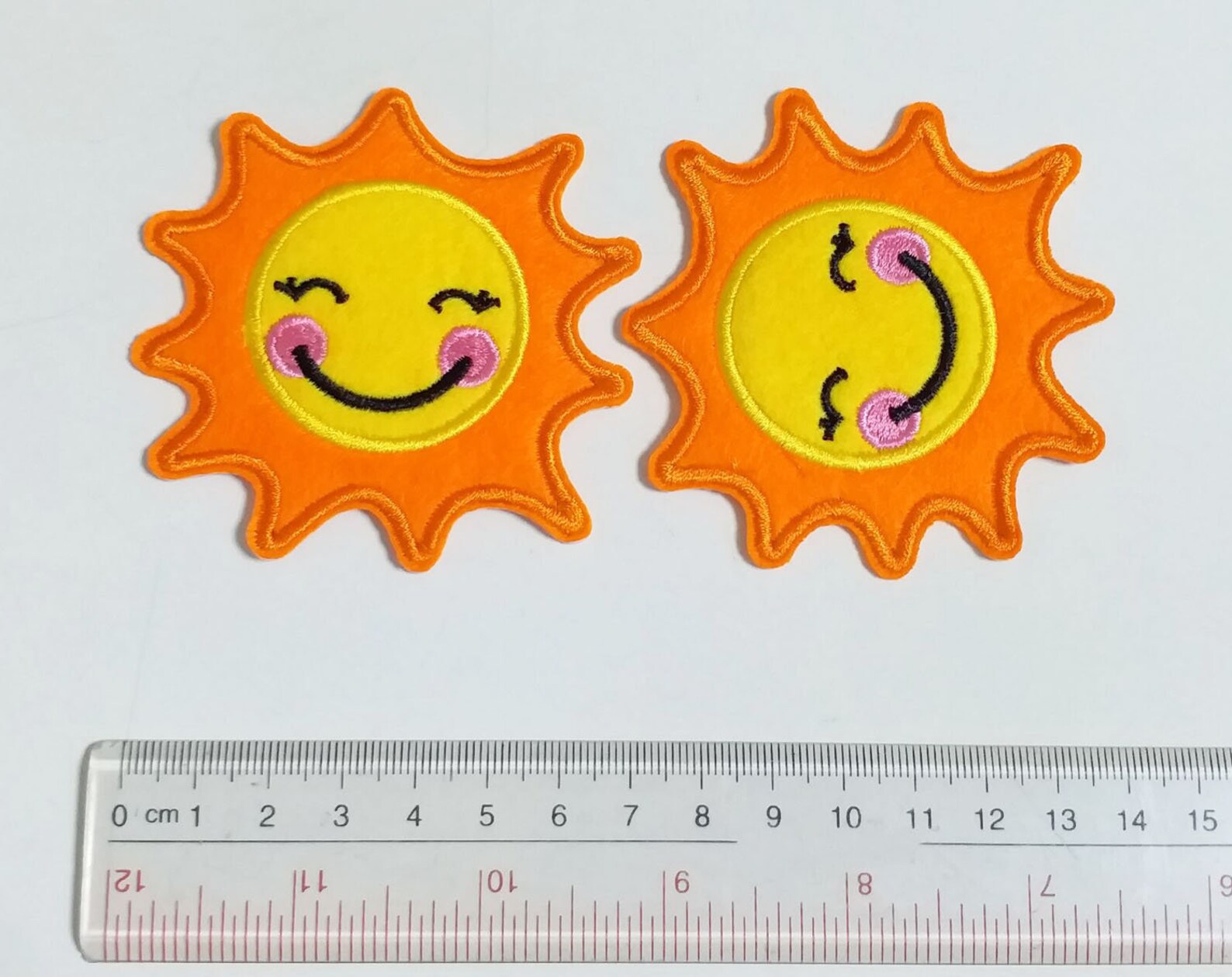 7.5x7.5cm 10pcs Summer Beach Sun Patches Iron on Embroidered | Etsy