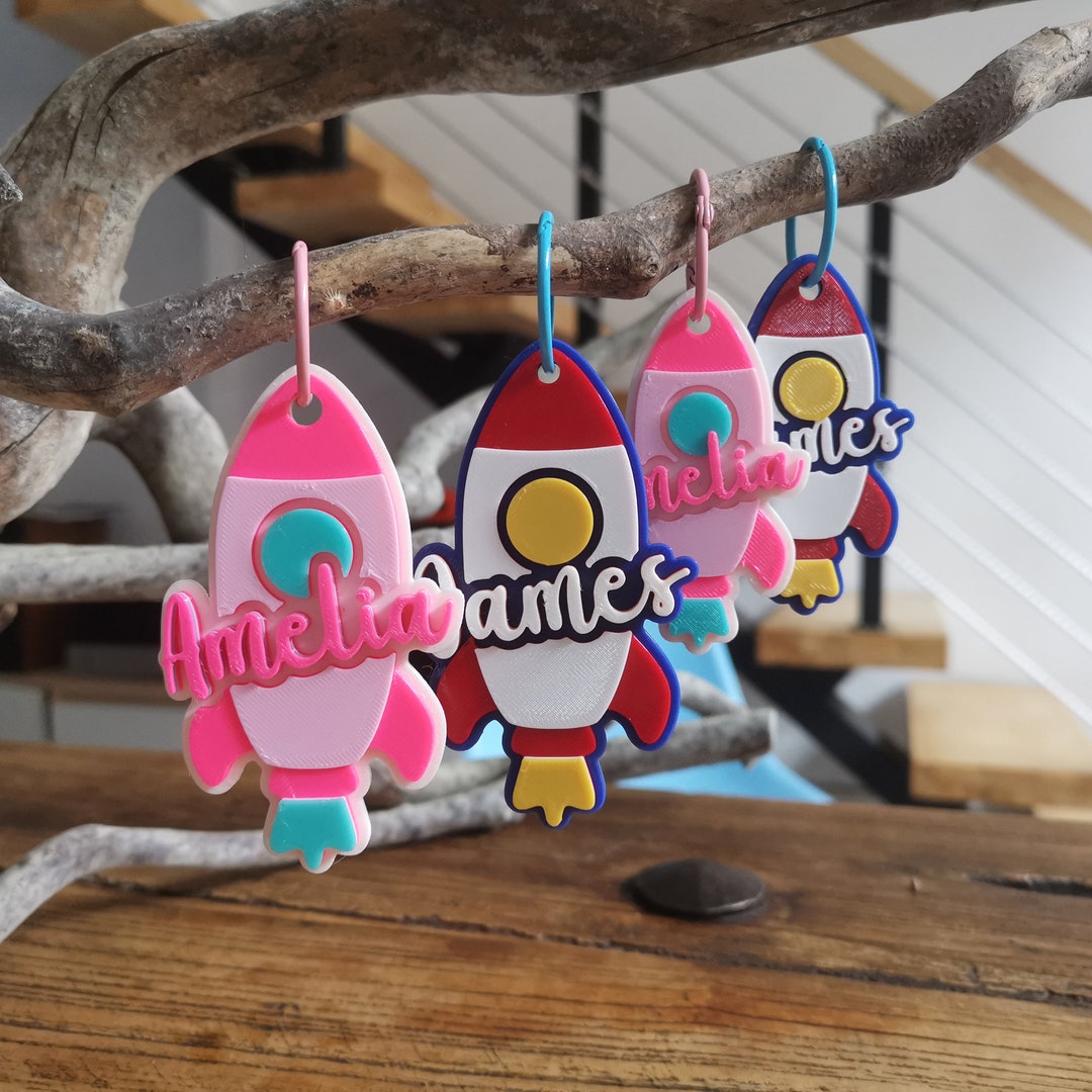 Bulk 10pcs Space Rocket Ship Shuttle Name Personalized Custom 3D ...