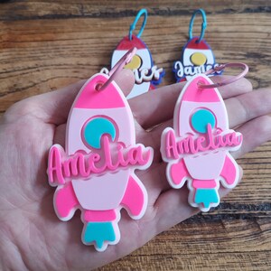 Bulk 10pcs Space Rocket Ship Shuttle Name Personalized Custom 3D ...