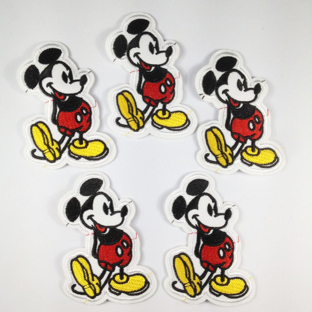 6x8.8cm 10pcs Mickey Mouse Body Iron on Mickey Mouse Patch Embroidered ...
