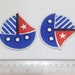 7.2x7.2cm 10pcs Boat Patch Sailboat Patches Sailing Boat Patches Iron ...