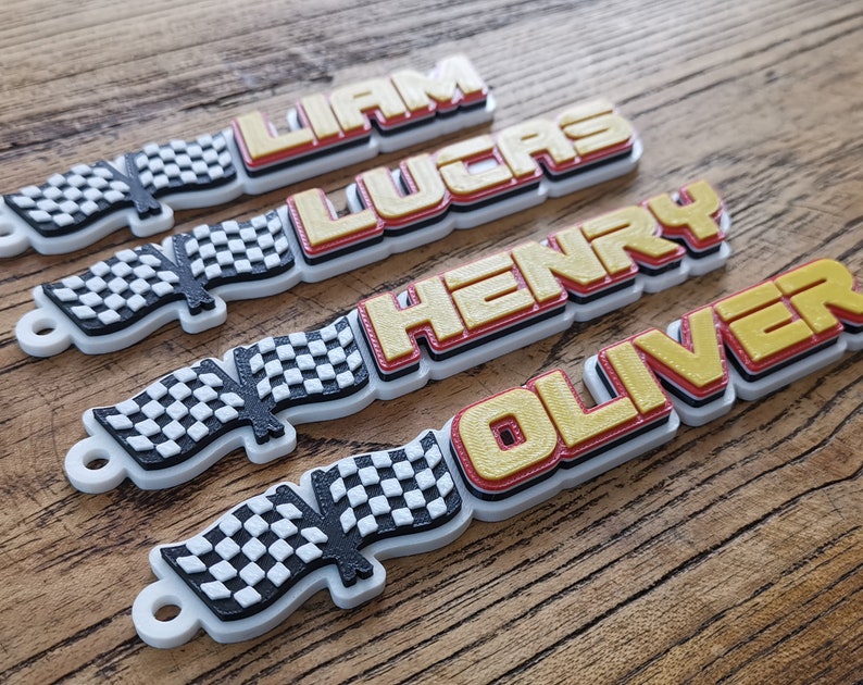 Personalized Set 5pcs Racing Car Race Checkered Flag Custom 3D Printed ...