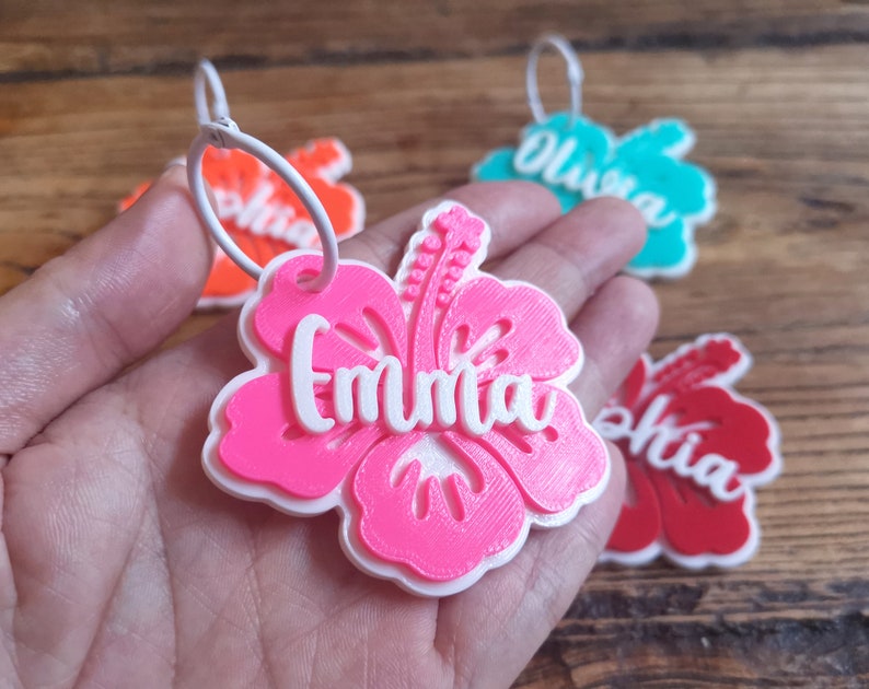 Bulk 3/5/10/pcs Summer Vibes Tropical Hibiscus Flower Beach Name ...