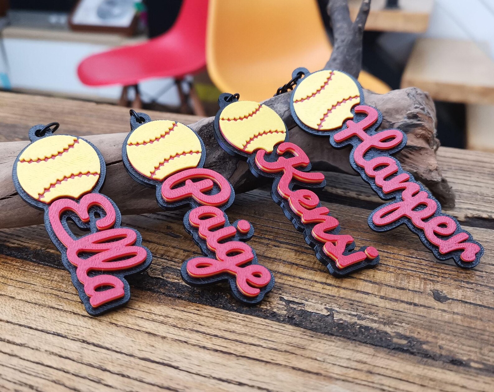 Pack 5/10/20 Softball Baseball Sports Team Personalized 3D Printed Name ...