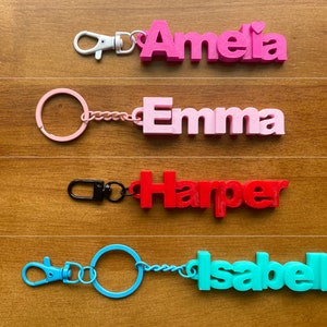 Bulk 5pcs 10pcs Customized Personalized 3D Printed Name Keychains ...