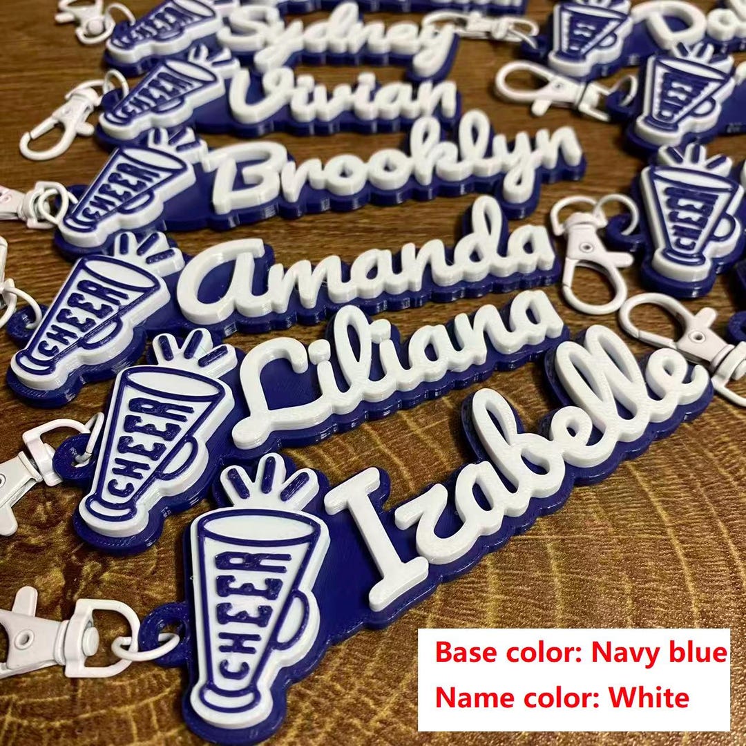 Pack Personalized Custom Navy Blue Cheer Megaphone Cheerleader ...