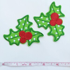 7.8x6cm 10pcs Christmas X'mas Holly Leaves Holly Pat Iron on ...