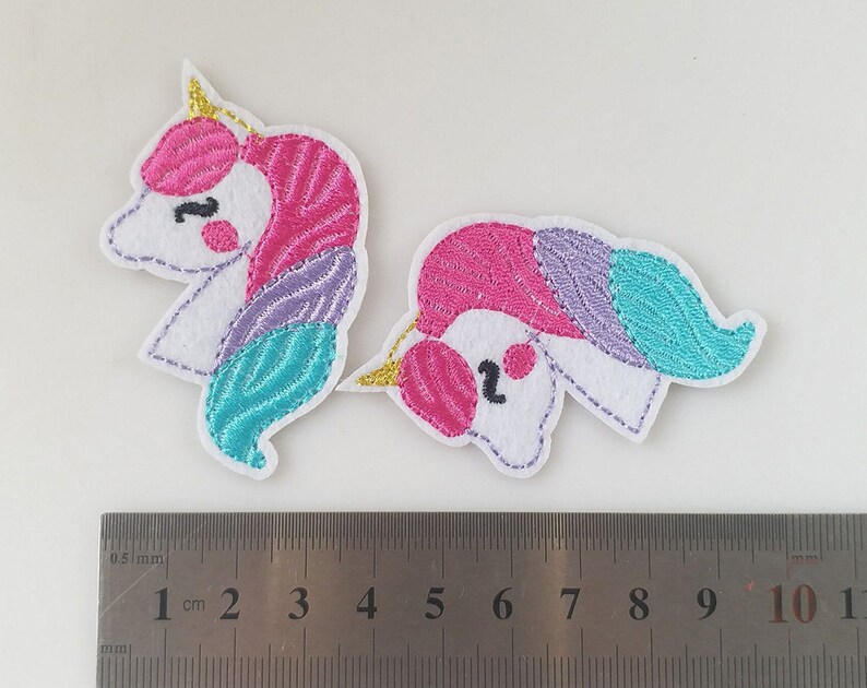 4x6.3cm 15pcs Unicorn Felties Iron on Patches Embroidered | Etsy