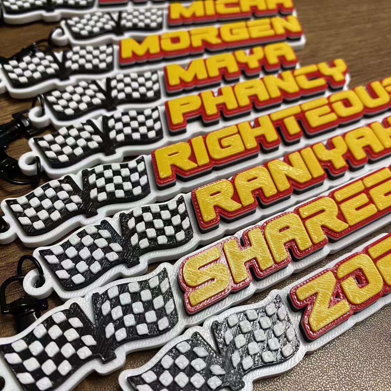 Personalized Set 5pcs Racing Car Race Checkered Flag Custom 3D Printed ...