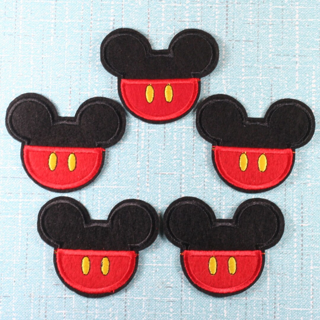 6.5x6.5cm 10pcs Mickey Mouse Iron on Sew on Cloth Embroidered Patches ...