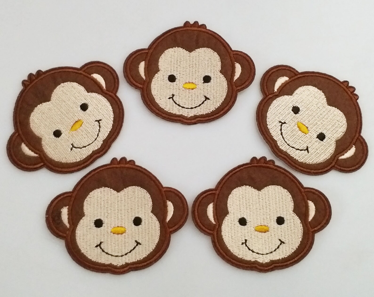 7x5.3cm 10pcs Cute Monkey Iron on Embroidered Patches - Etsy