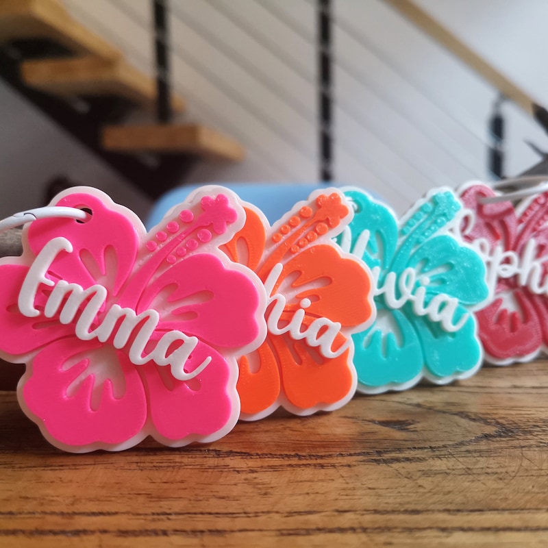 Tropical Name Tag - Etsy