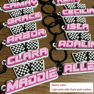 Customized Set 5pcs Racing Car Race Checkered Flag Personalized 3D ...