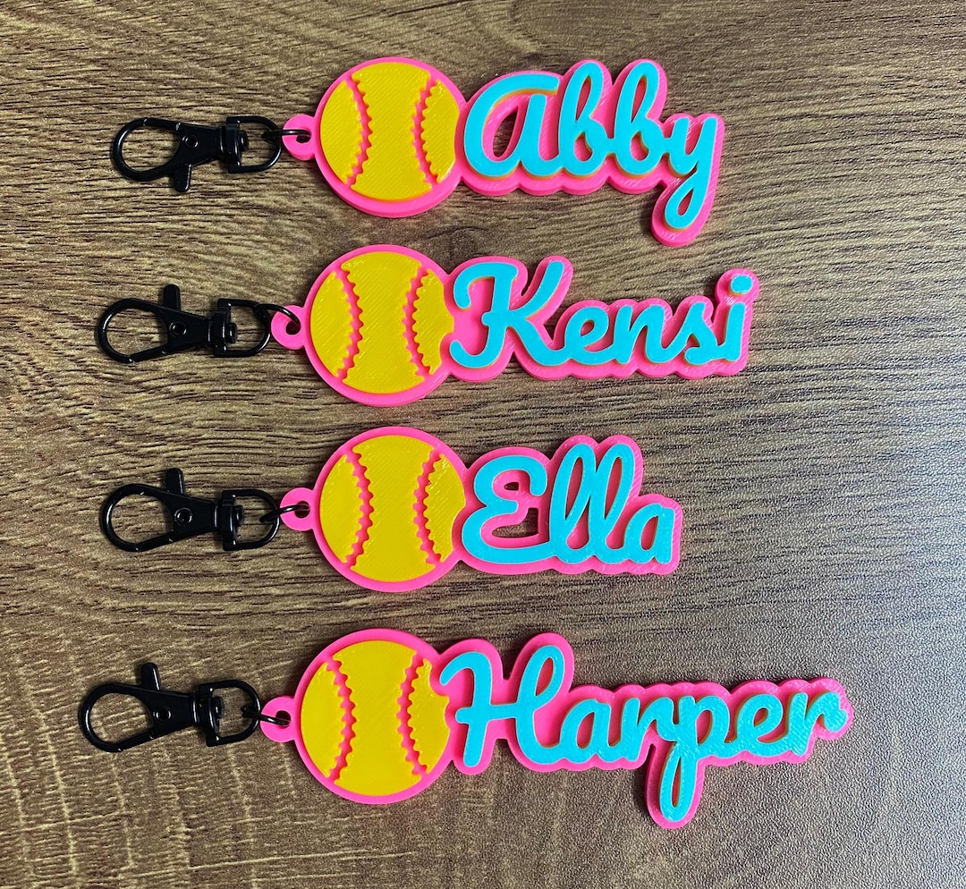 Set 5/10/20 Softball Baseball Game Day Personalized 3D Printed Sport ...