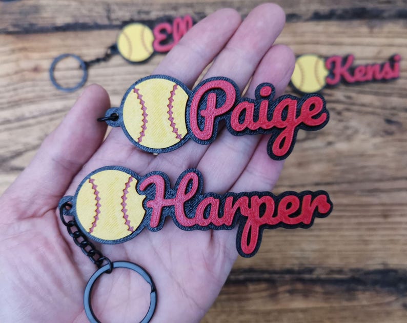Pack 5/10/20 Softball Baseball Sports Team Personalized 3D Printed Name ...