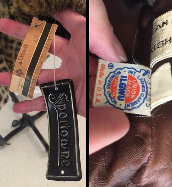 NWT / NOS Sportowne Leopard Print Fake Fur Coat with … - Gem