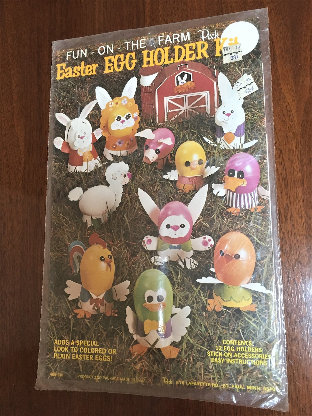 Vintage 1970s NOS Fun on the Farm Easter Egg Holder Kit / Vintage ...