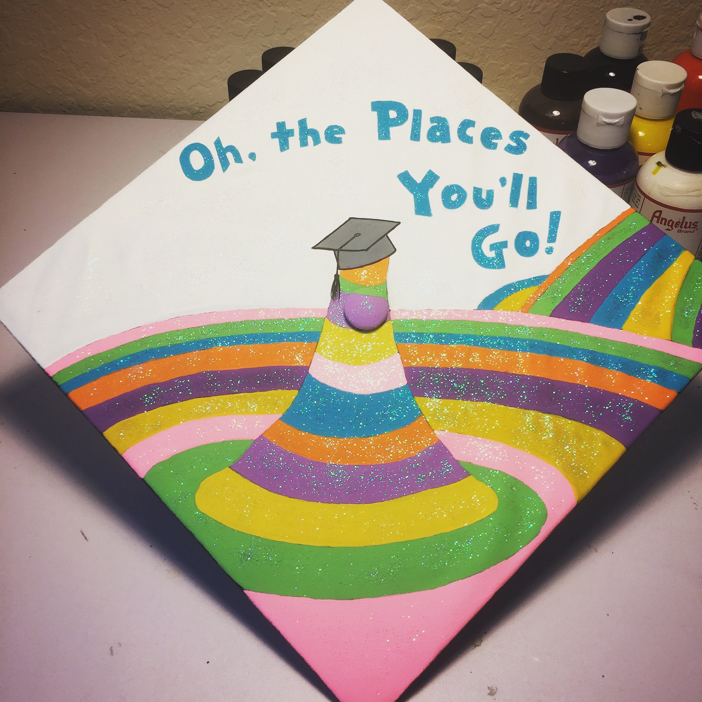 Hand Painted Graduation Cap classic - Etsy