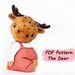 PDF Pattern Deer / Teddy Bear Sewing Pattern / Miniature Teddy Bear ...