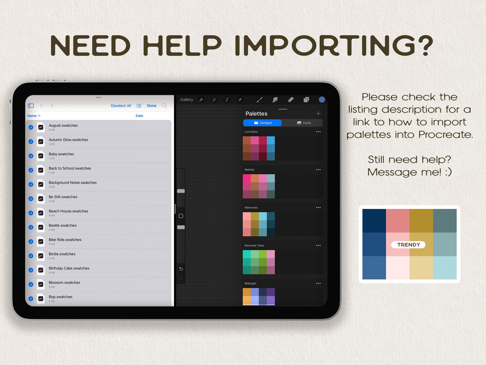 Procreate Palettes 130 Procreate Color Swatches for Procreate Coloring ...