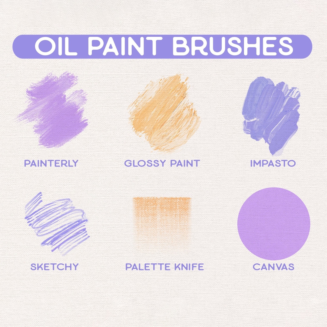 Procreate Brushes OIL Paint 6 Brushes for Procreate Painterly Artistic ...
