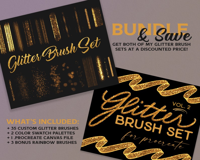 Procreate Brushes GLITTER Brush Procreate Brush Bundle Sparkle Procreate Brushes Lettering ...