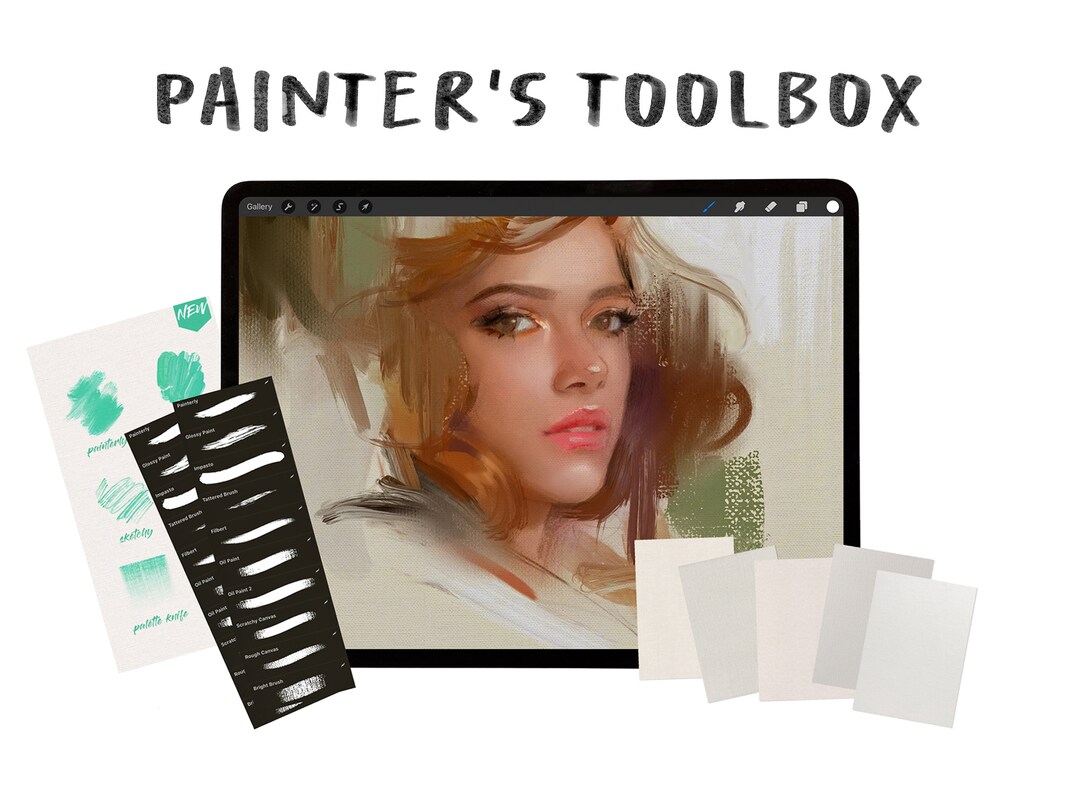 Procreate Oil & Watercolor Brush Set: Painter's Toolbox (digital ...