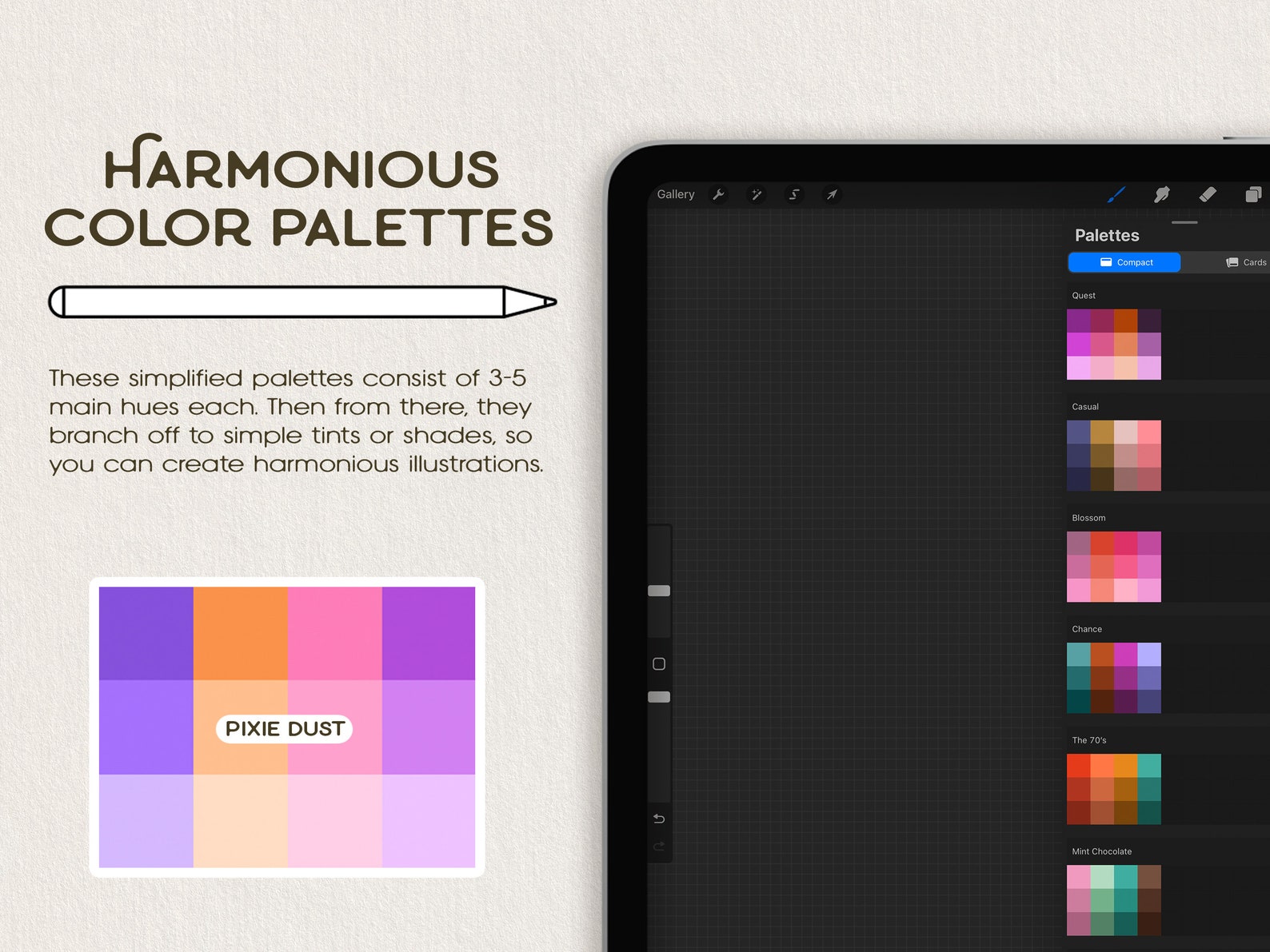 Procreate Palettes 130 Procreate Color Swatches for Procreate Coloring ...
