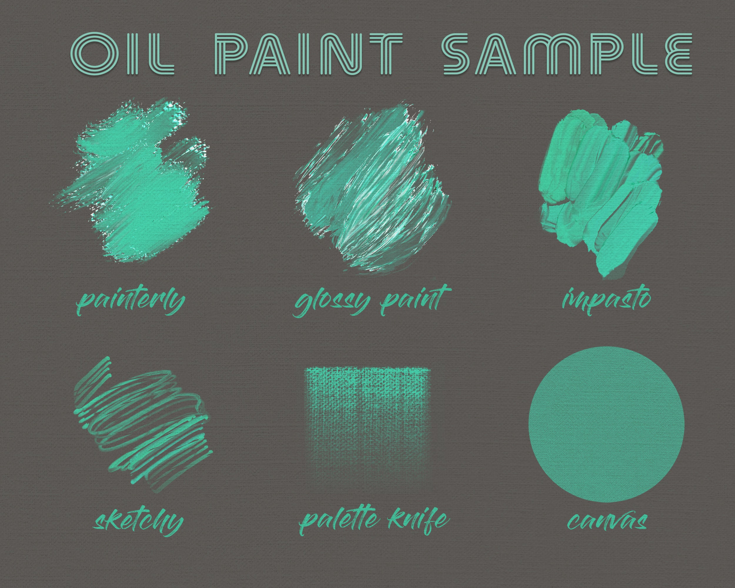 Procreate OIL PAINT Brushes SAMPLE Pack of 6 Oil Brushes and - Etsy