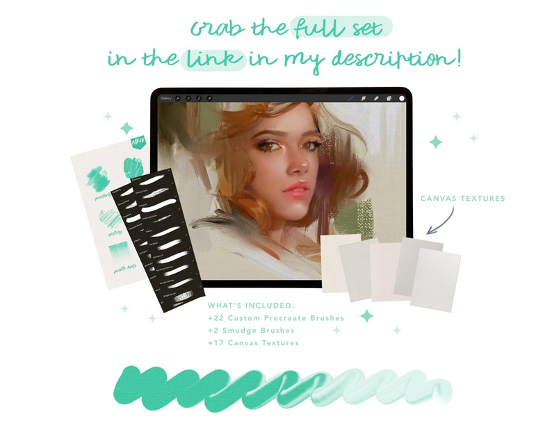 Procreate Oil Paint Brushes: Sample Pack With Canvas Texture (digital ...