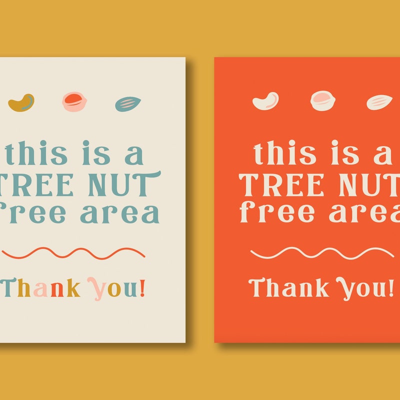 Nut Free Zone Sign - Etsy