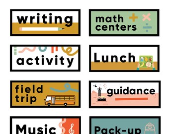 Printable Alphabet Cards, School and Classroom Decor, Visual Daily ...