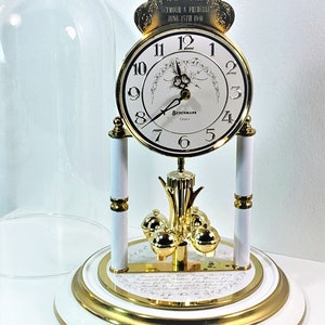 Benchmark Germany Anniversary Clock Brass & Enamel Engraved - Etsy