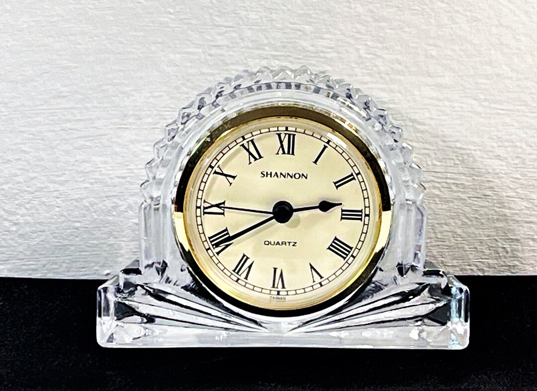 Vintage Shannon™ Designs of Ireland Crystal Clock, Handcrafted 24% Lead ...