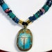 Ancient Egyptian Faience Scarab Mummy & Bone Beads Necklace - Etsy