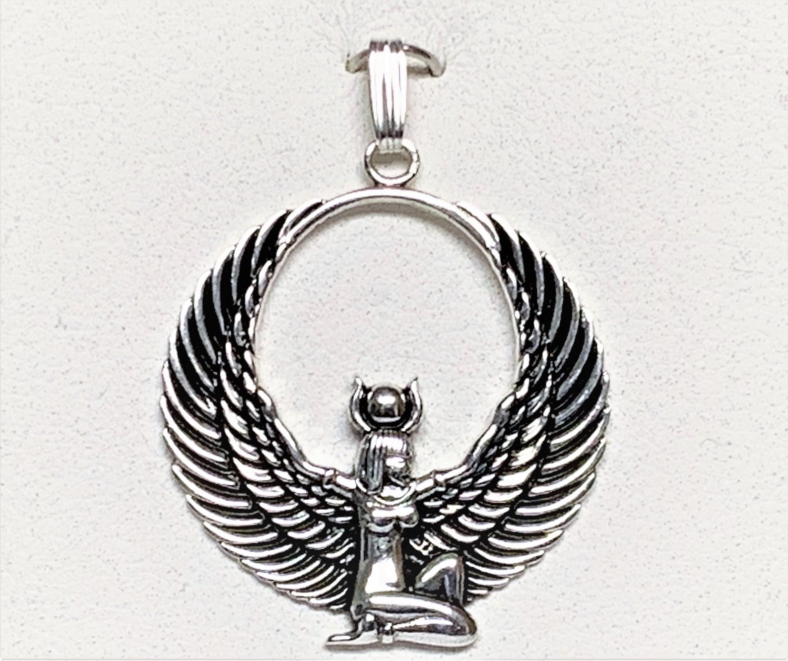 Sterling Silver Egyptian Winged Goddess ISIS Charm Goddess of - Etsy
