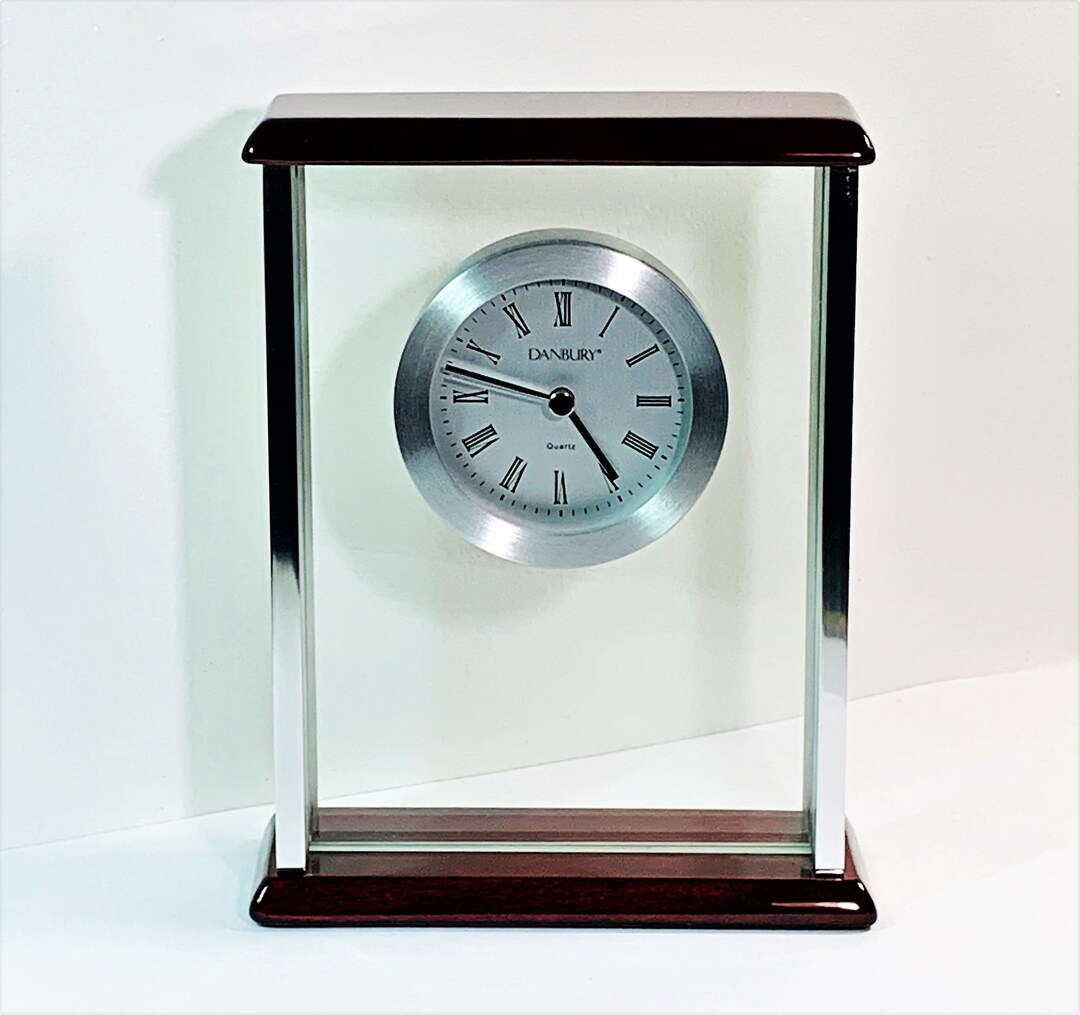 Danbury® Things Remembered Desk Clock Mahogany Gloss - Etsy