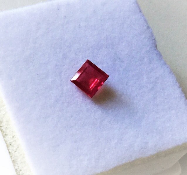 Genuine Natural High Grade Ruby, Princess Cut Loose Gemstone, Exotic ...