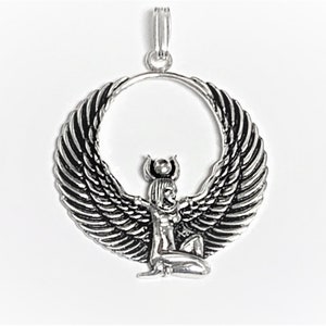 Sterling Silver Egyptian Winged Goddess ISIS Charm, Goddess of ...