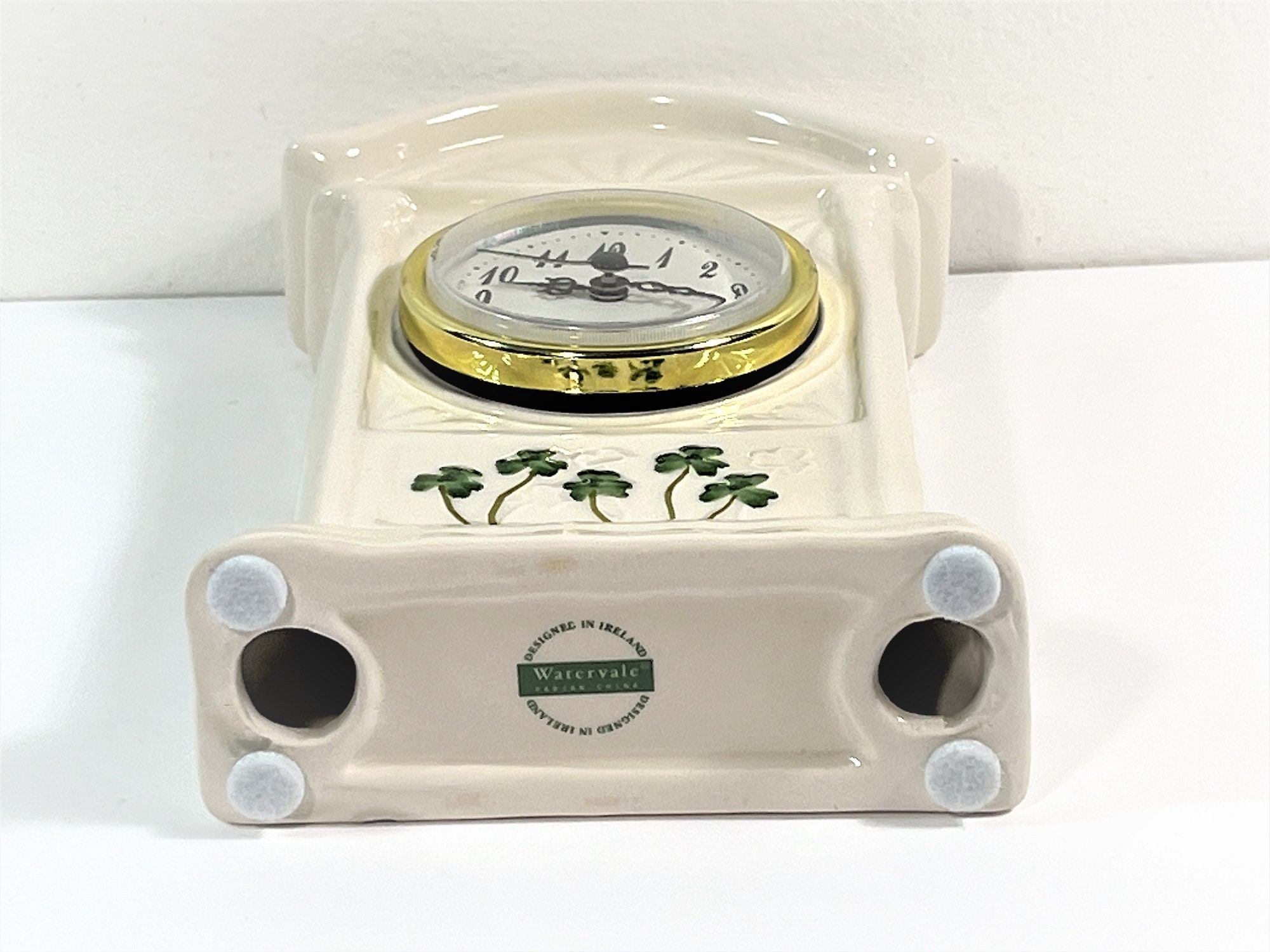 Vintage Watervale® Ireland Parian China Green Clovers Clock. M2188 ...