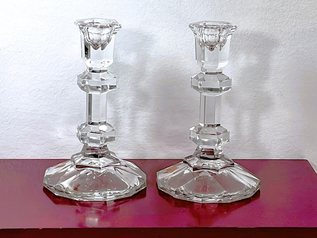 Vintage Pair of Toscany™ Austria Over 24% Lead Crystal Candle Holders ...