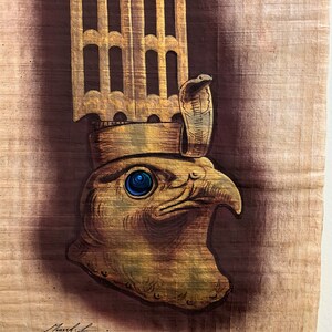 Vintage Hand Painted Egyptian Papyrus Realistic Art Depicts | Etsy